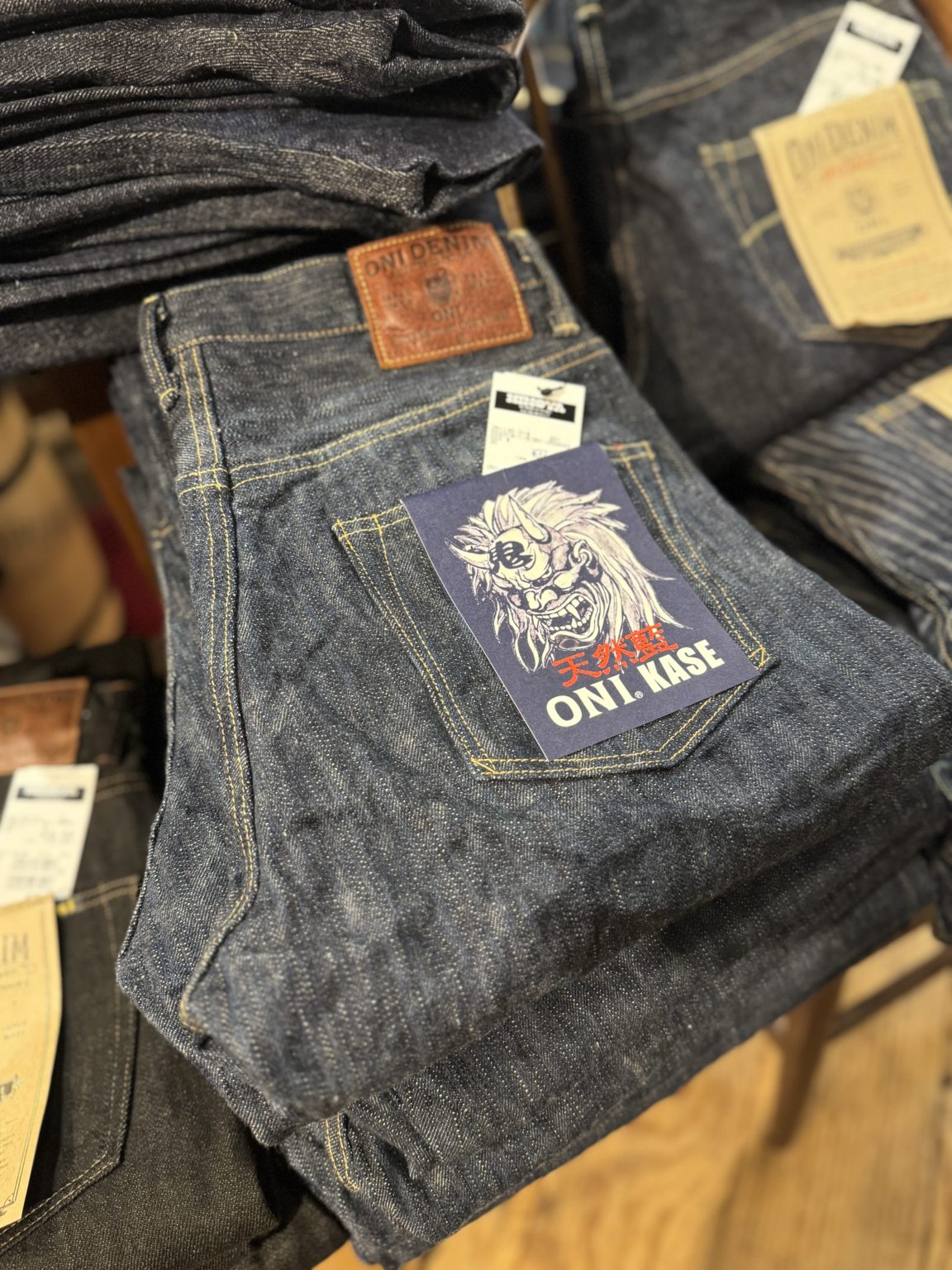 ONI DENIM – Wide Straight – 16oz Natural Indigo ONI-KASE | HINOYA Official Site